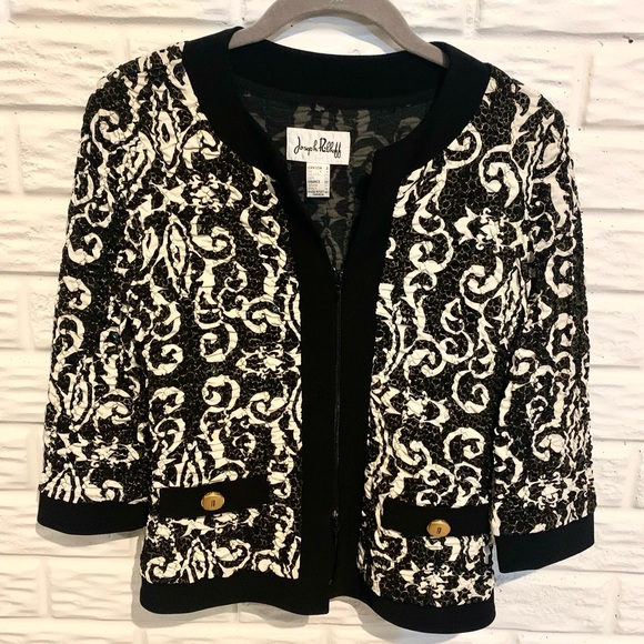 Joseph Ribkoff | Jackets & Coats | Joseph Ribkoff Black And White ...